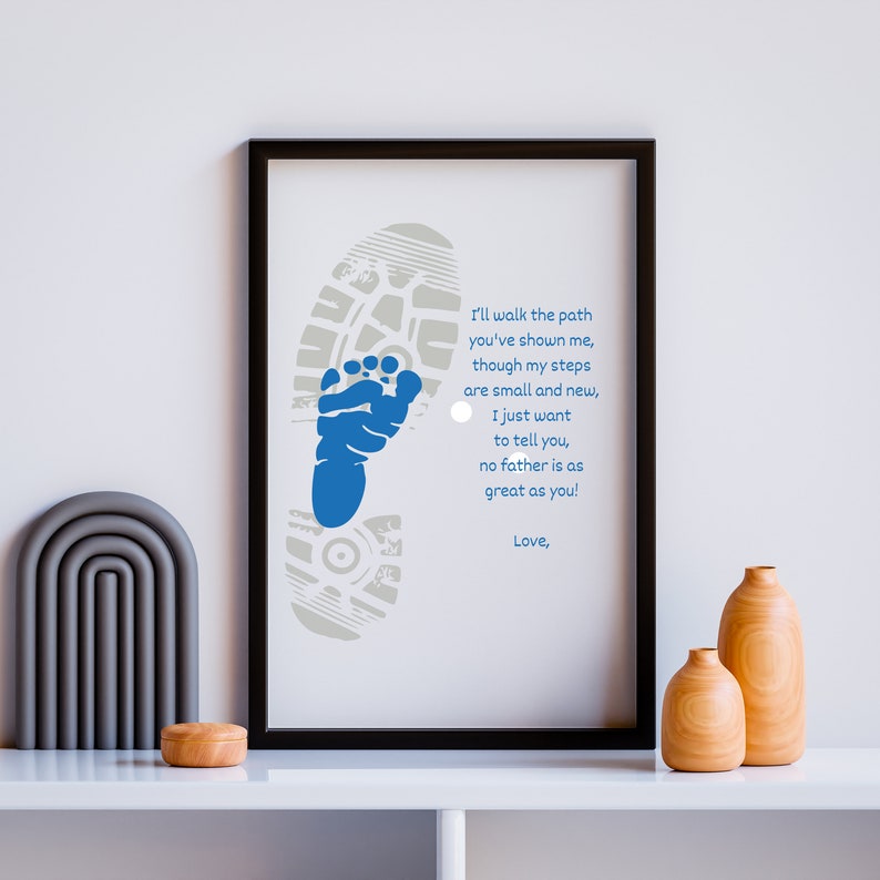 1er Día del Padre Poema imprimible para niños Huella de recuerdo ...