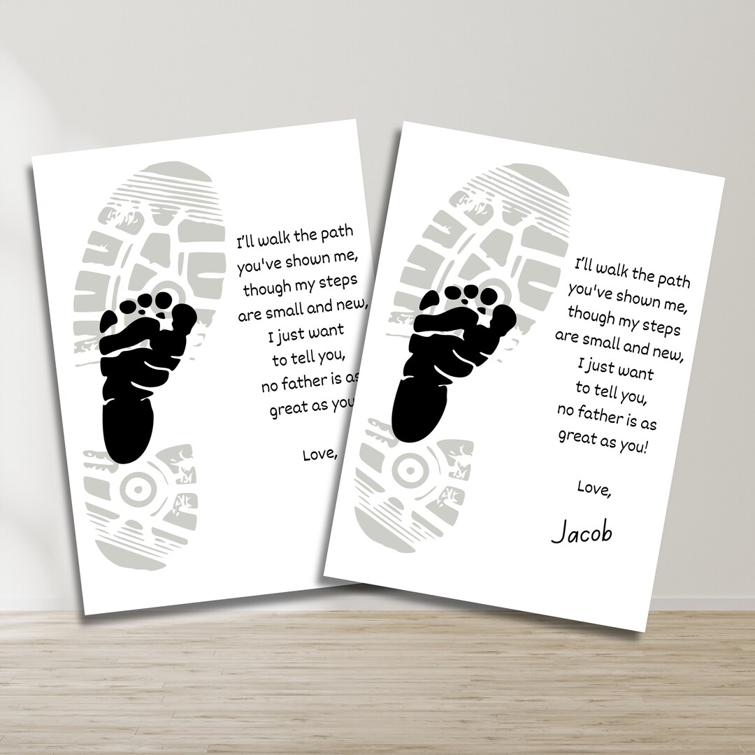 Father's Day Footprint Poem Printable: Kids Keepsake Craft (digital ...