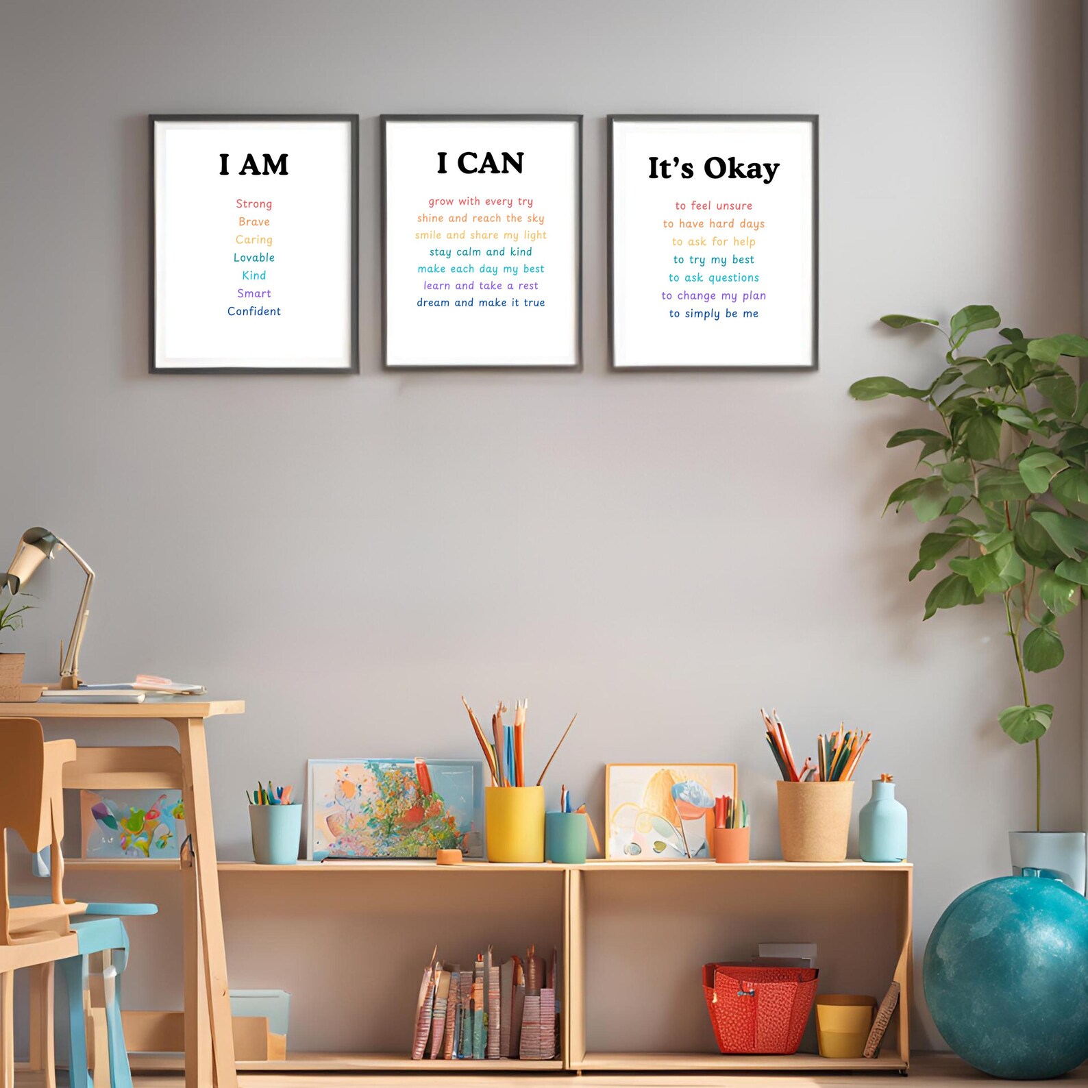 Customizable Kids Affirmations Poster Set: Classroom Decor (digital ...