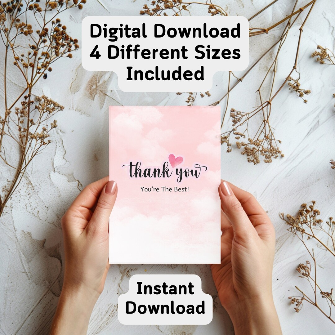 Thank You Youre the Best Teacher - Printable End of School Teacher ...