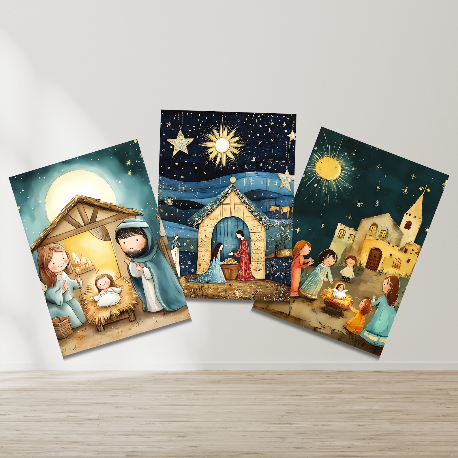 Christian Christmas Cards, Multipack, 15 Postcards, Jesus is Born ...