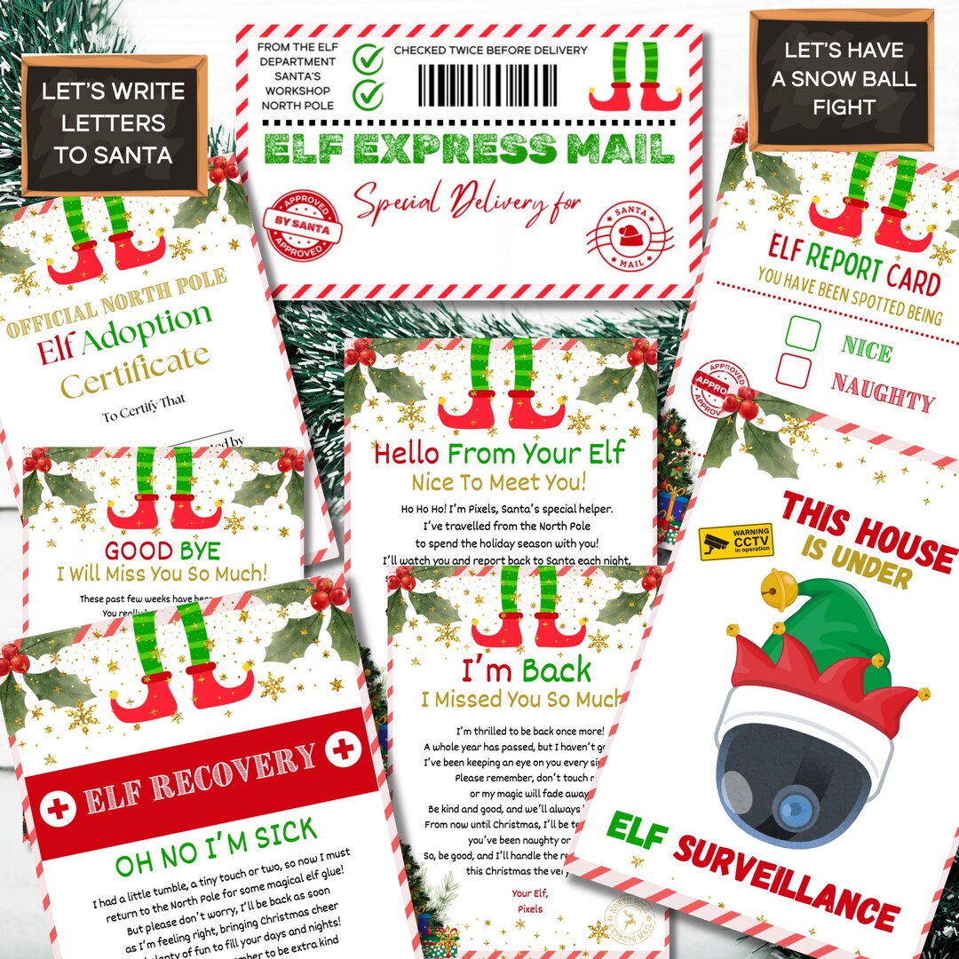 Customizable Elf Arrival Kit: Printable Letter Bundle (canva) - Etsy