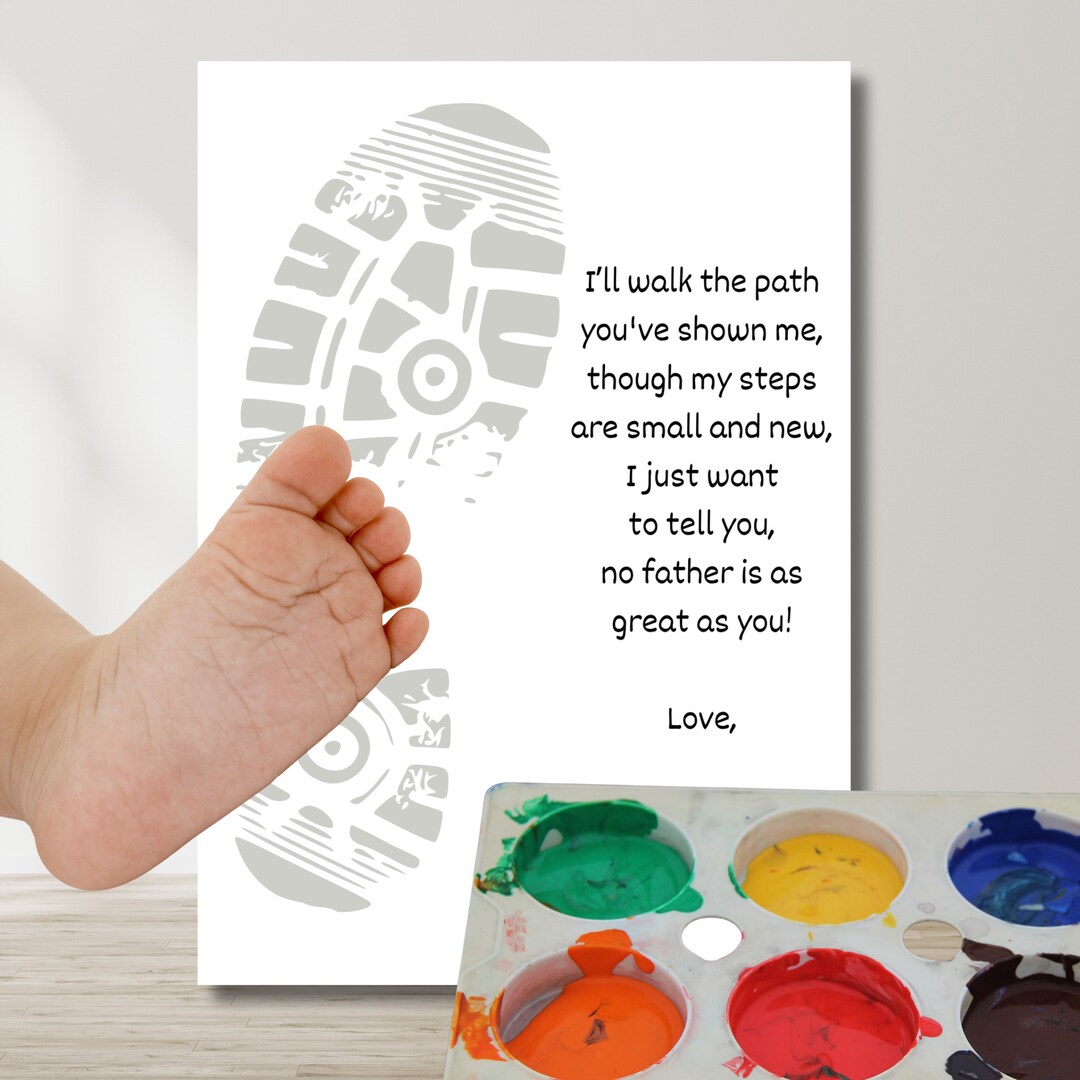 Father's Day Footprint Art: Poem Keepsake (digital Download) - Etsy