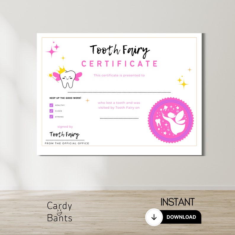Editable Tooth Fairy Bundle: Letter, Receipt, Tracker (printable ...