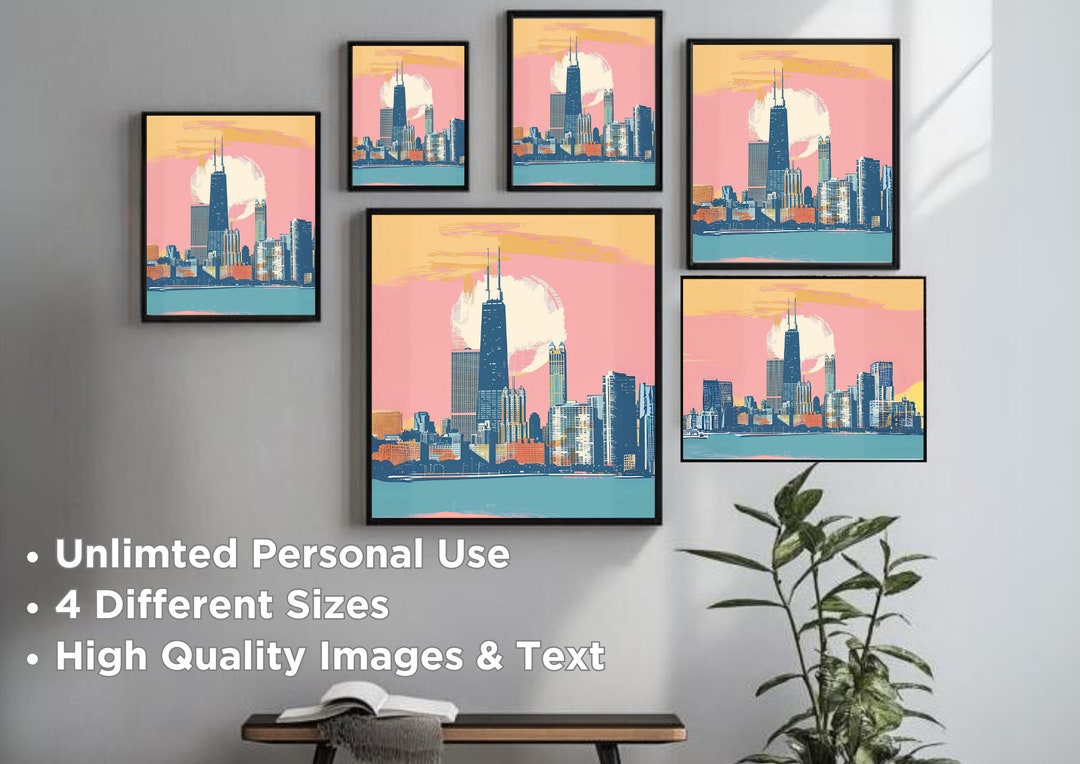 Classroom Decor, Chicago Wall Art, City Classroom Decor, Vintage Retro ...