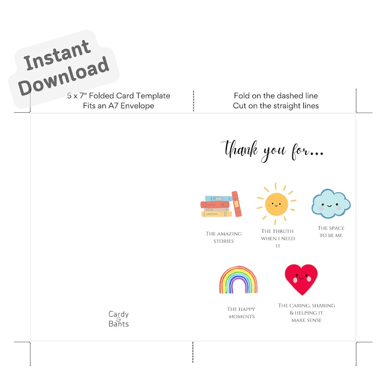 Thank You for - Printable End of School Teacher Thank You and ...