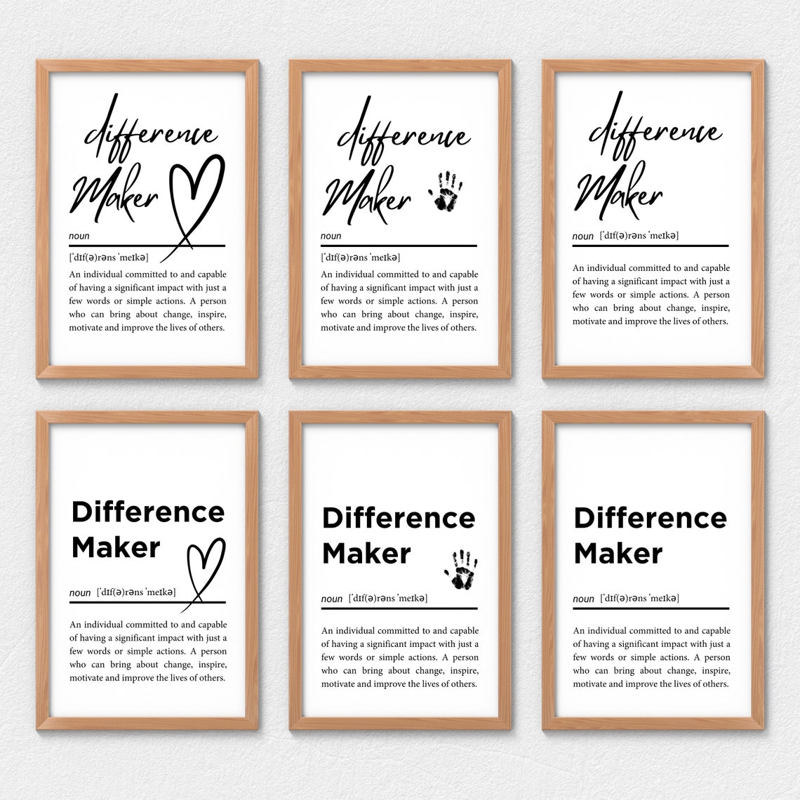 Difference Maker Dictionary Definition Quote Wall Art Teacher ...