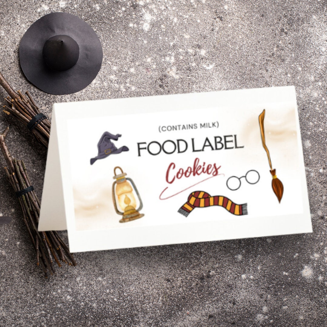 Halloween Food Label EDITABLE and PRINTABLE Instant Download - Etsy
