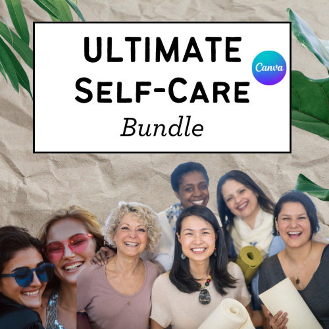 Ultimate Self Care BUNDLE, Edit in Canva, Therapy Worksheet Templates ...