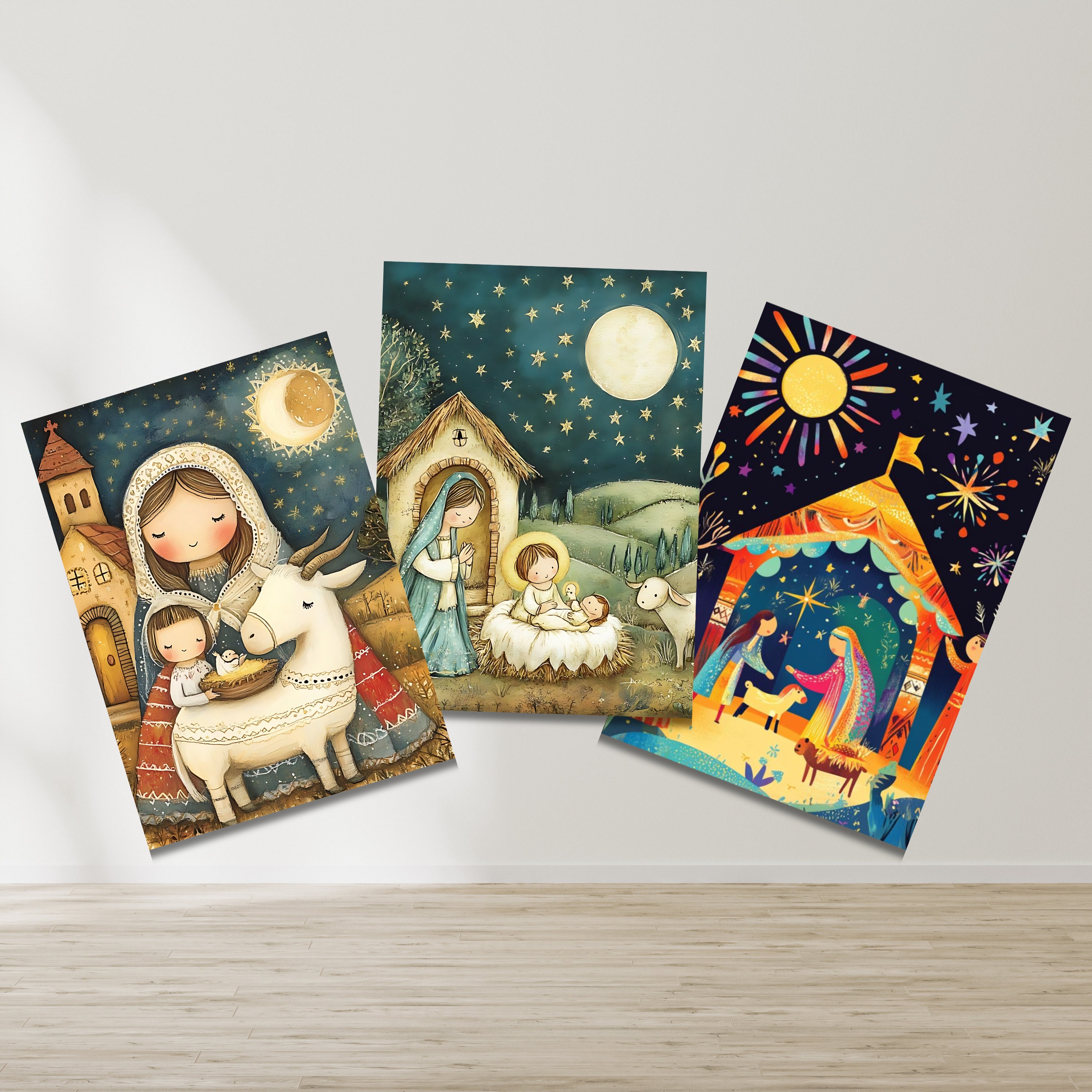 Christian Christmas Cards, Multipack, 15 Postcards, Jesus is Born ...