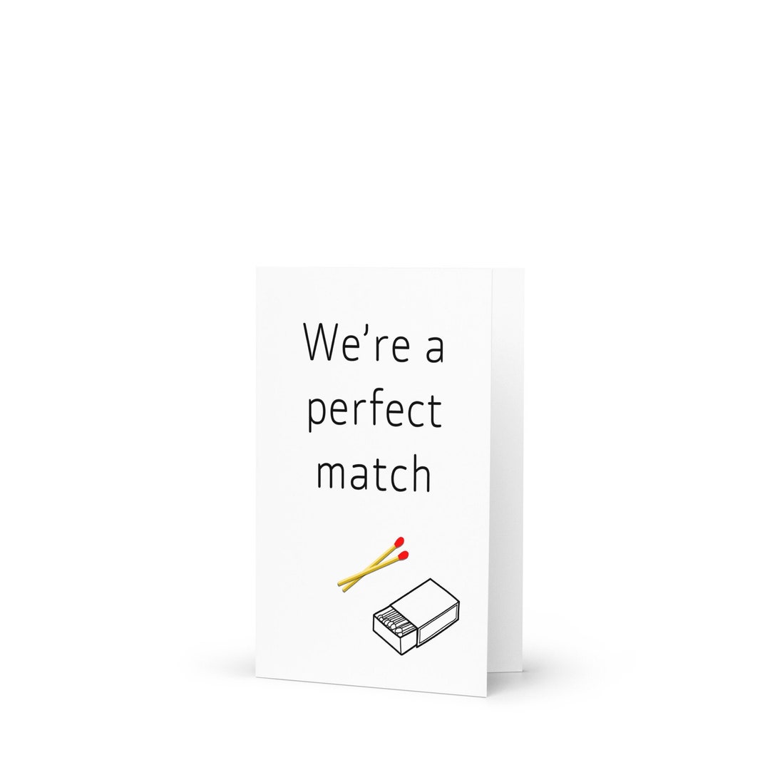 We're a Perfect Match Anniversary Card for Partner, Husband or Wife - Etsy