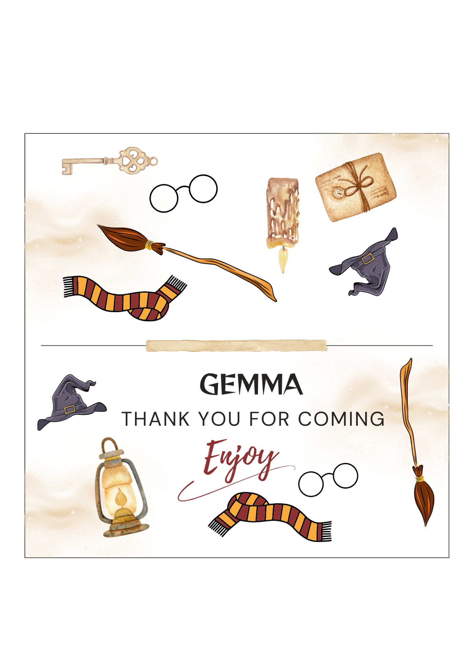 Halloween Name Labels | EDITABLE and PRINTABLE | Magic Birthday Party ...