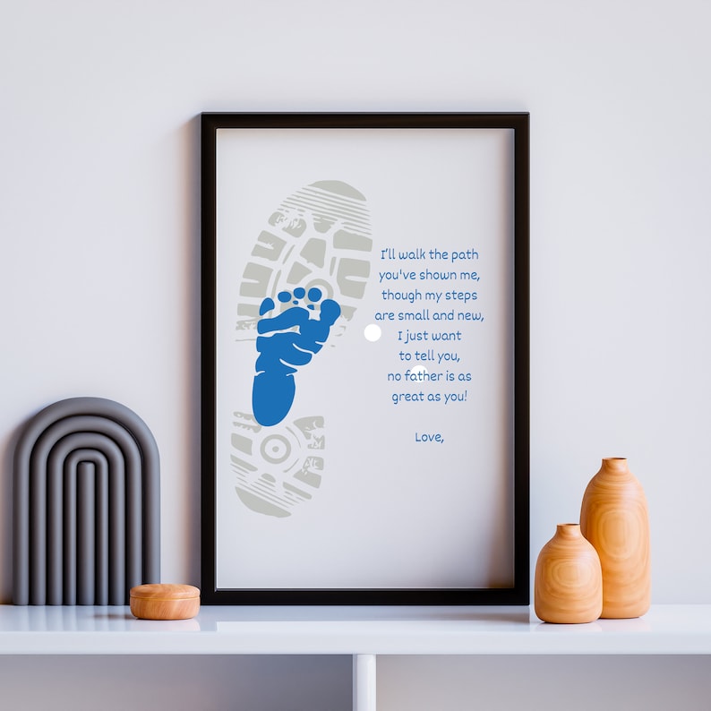 Father's Day Footprint Art: Poem Keepsake (digital Download) - Etsy