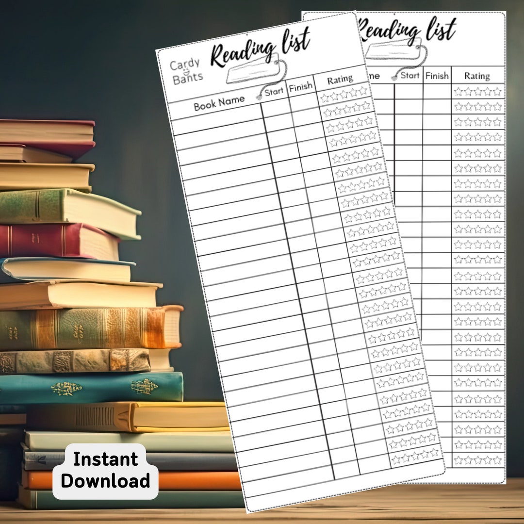 Printable Library Card Bookmark Instant Download - Reading Log, Book ...