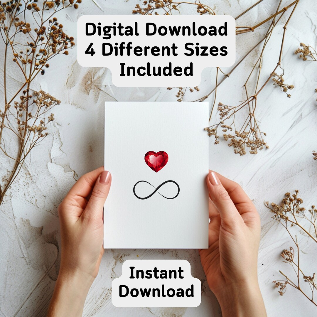 Forever Love Symbols - Printable Anniversary Card for Husband, Wife or Partner - Etsy