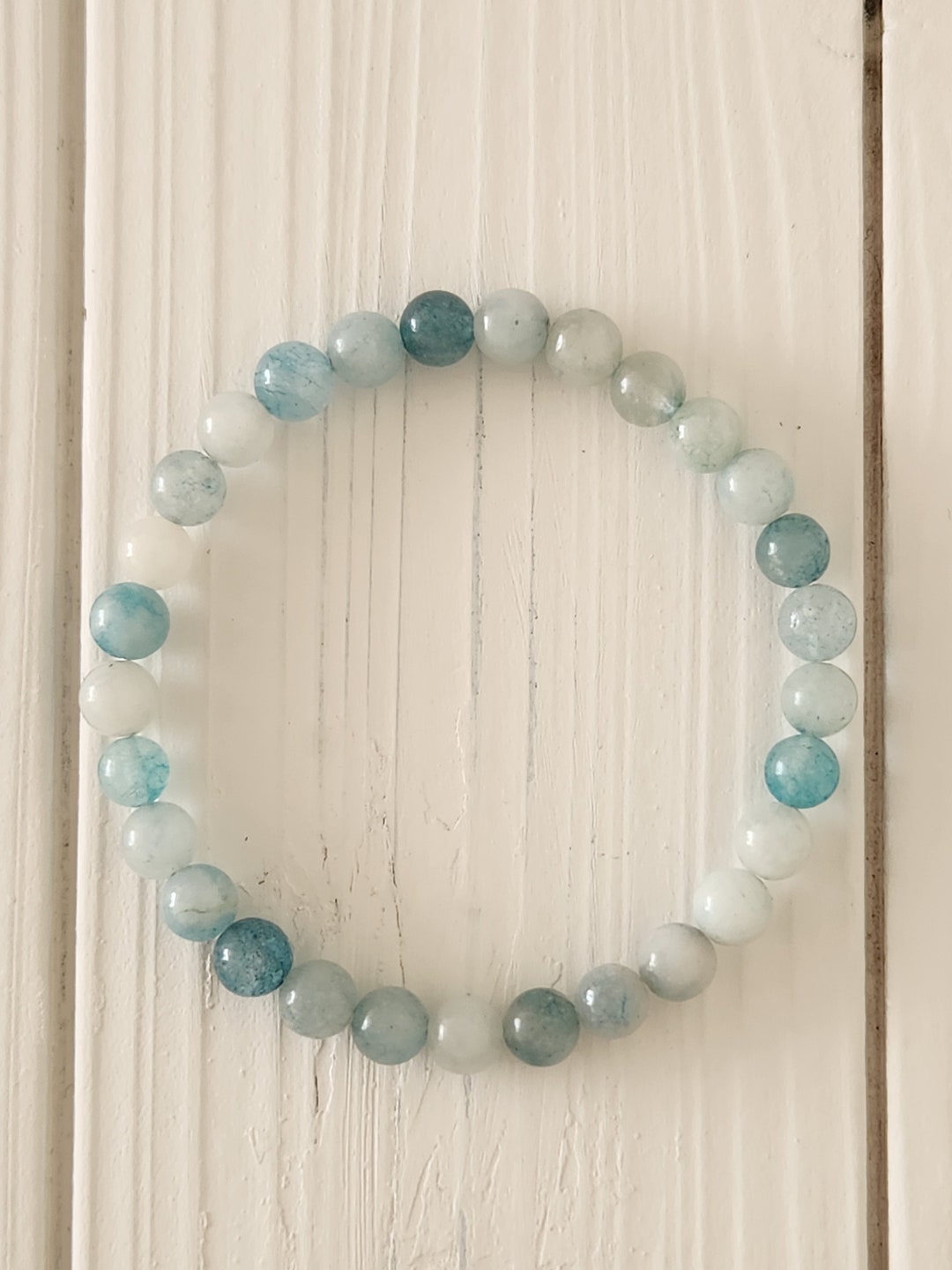 Light Blue Agate Bracelet Stability Patience Balance - Etsy