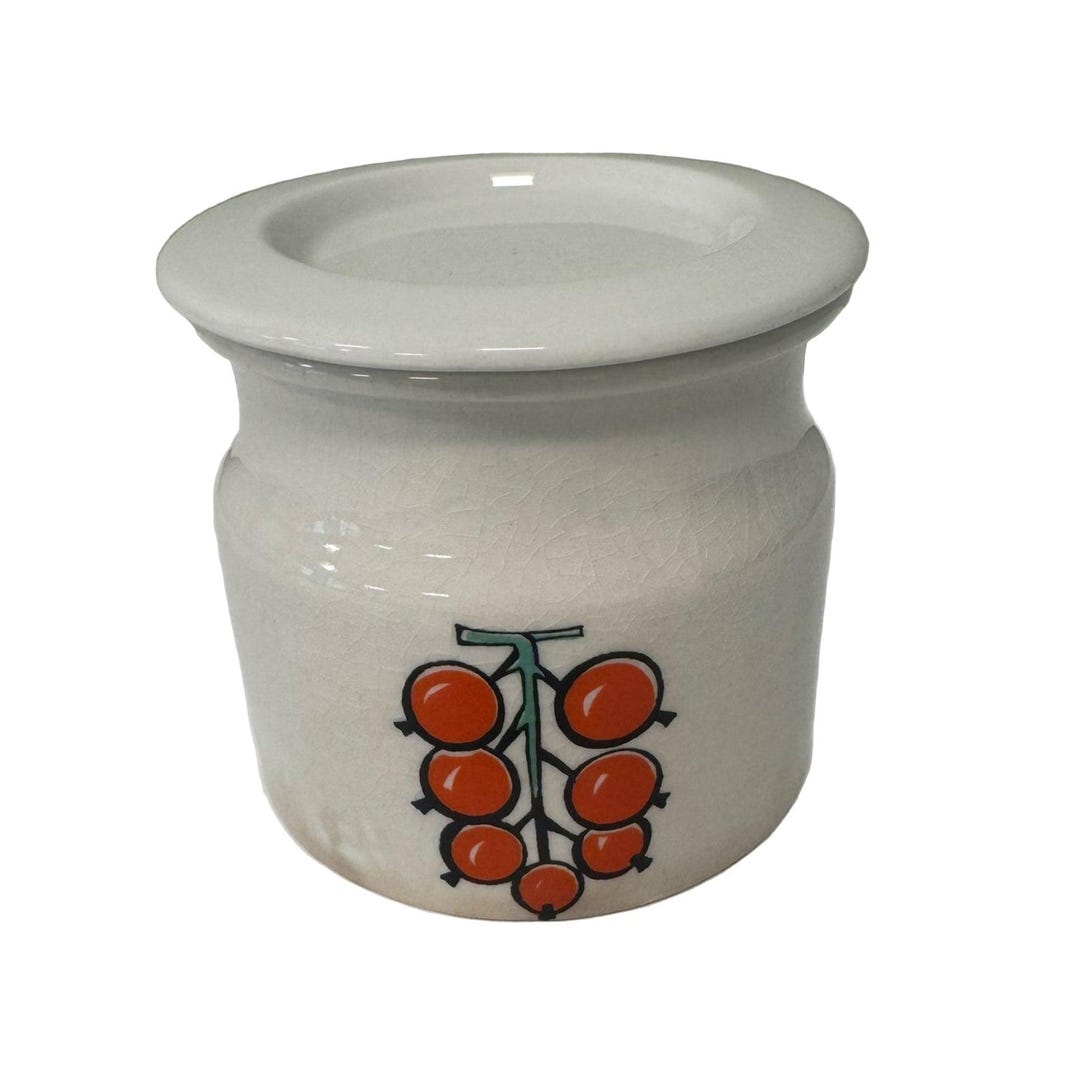 Arabia (finland) "tutti Frutti" Red Currant Jam Pot Designed by Ulla ...