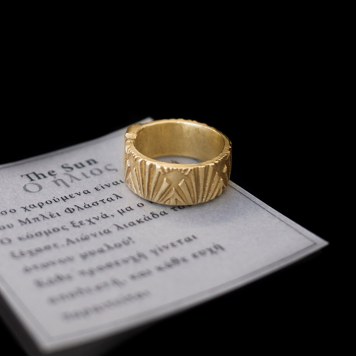 SUN RING Gold Sun Ring Gold Textured Ring Sunburst Ring - Etsy