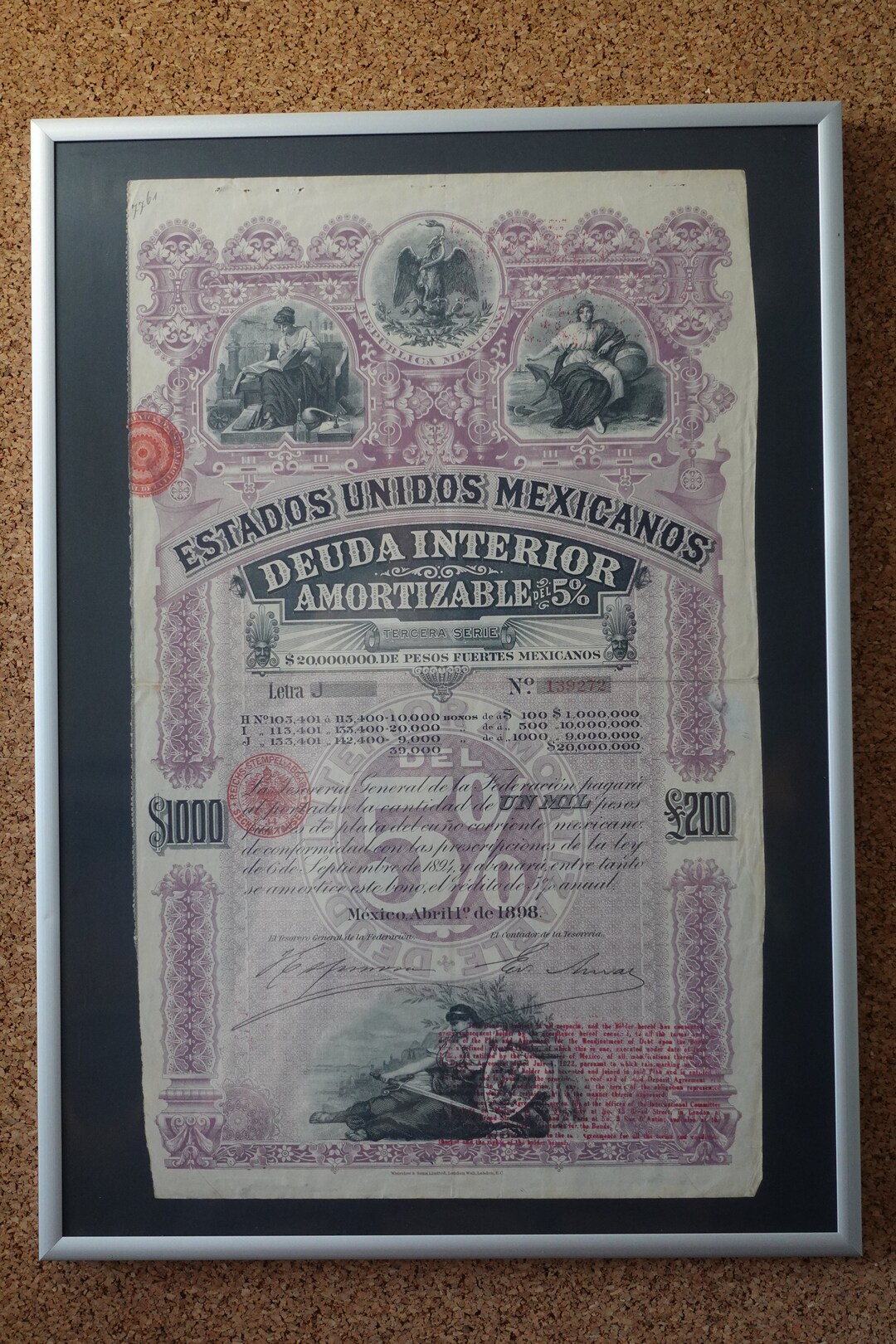 Pink Lady Estados Unidos Mexicanos Deuda Interior Amortizable Del 5% ...