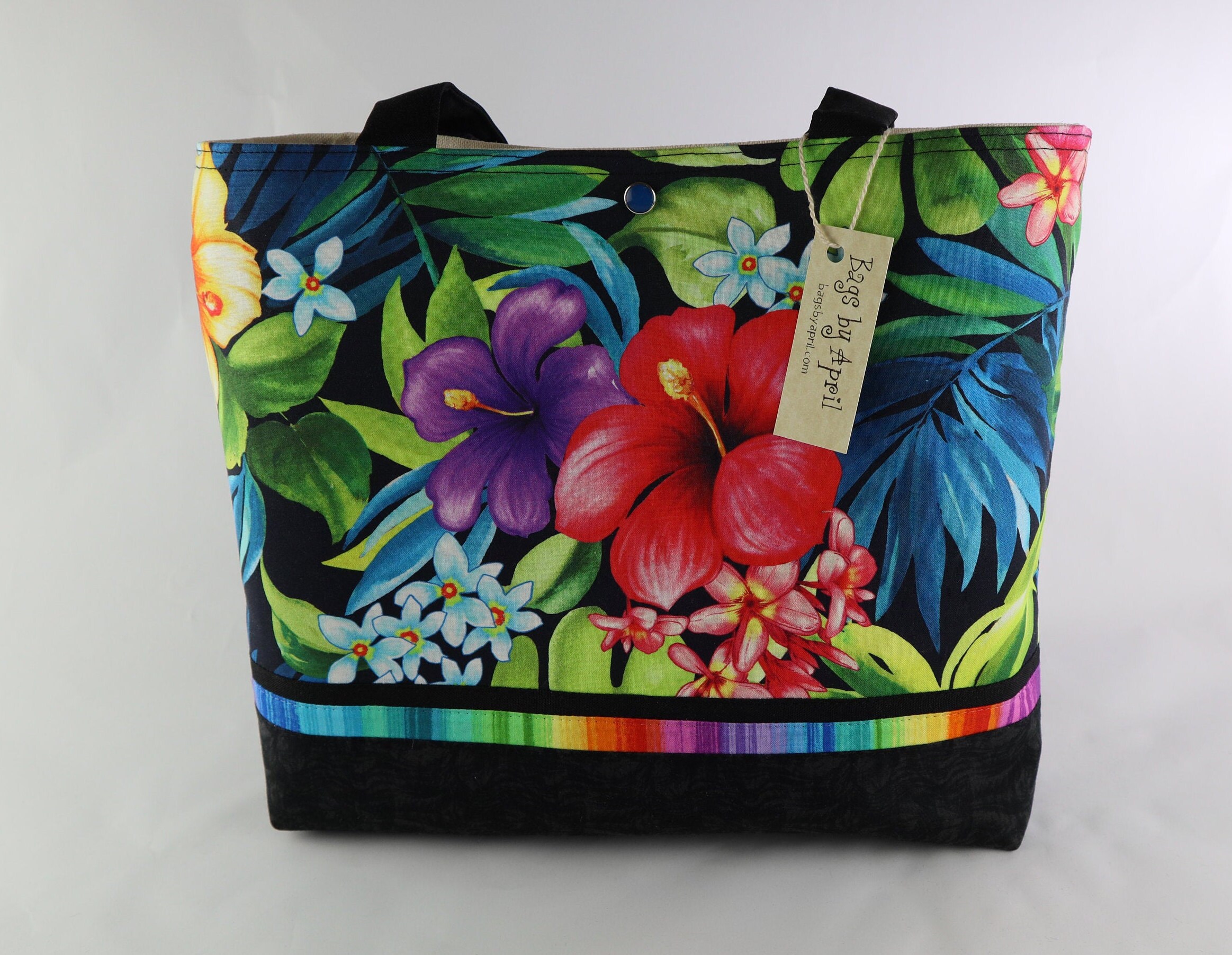 Tropical Flowers Shoulder Bag Purse Hibiscus Garden Bloom | Etsy