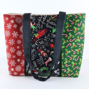 Christmas Cheer Shoulder Bag Christmas Gift Purse Snowflake Tote ...