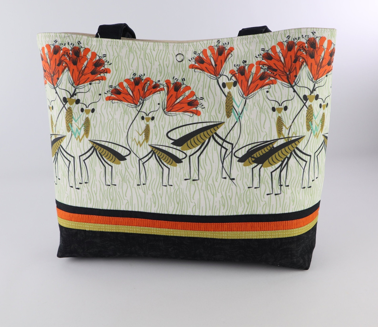 Praying Mantis Shoulder Bag Lily Garden Purse Summer Flowers - Etsy