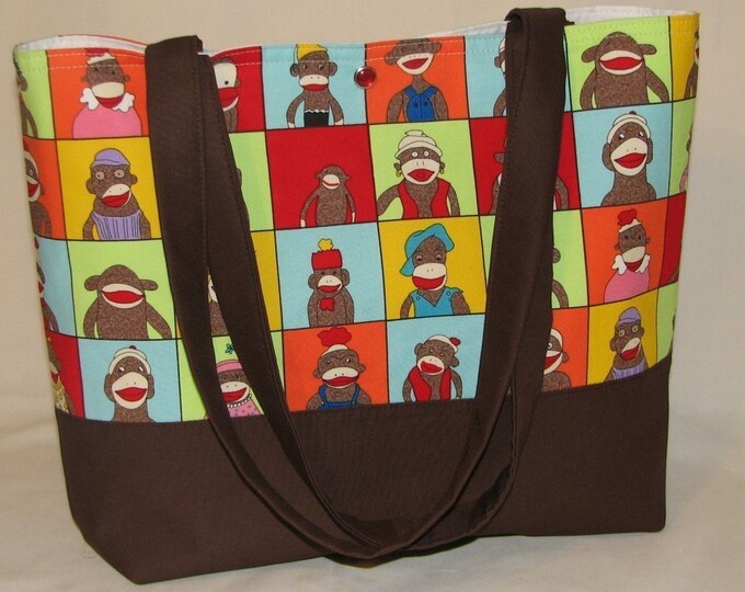 Sock Monkey Bags by April Purse Tote Bag - Etsy