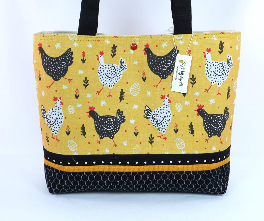 Sunny Chickens Shoulder Bag Purse Chicken Lover Tote - Etsy