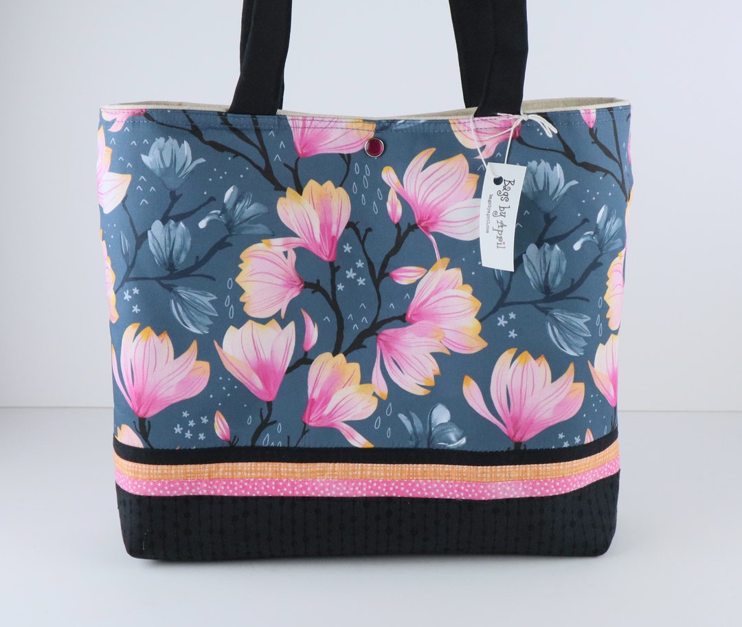 Magnolia Flowers Shoulder Bag Purse Flower Bouquet Tote - Etsy