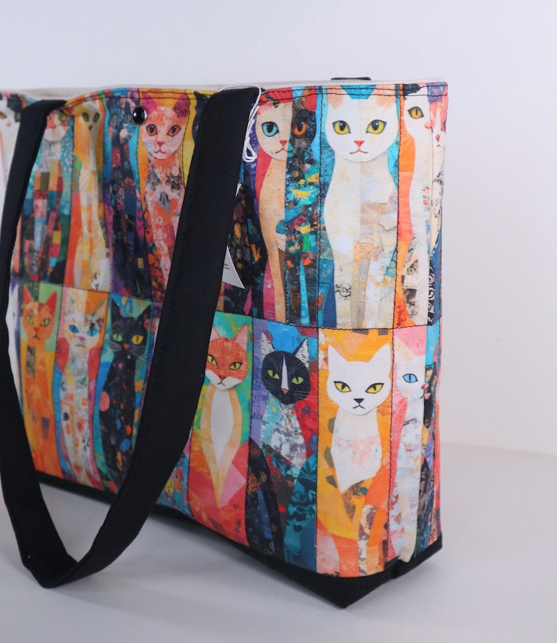 Calico Kitty Collage Shoulder Bag Purse Handbag Cat Lover Tote - Etsy