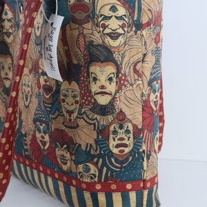 Creepy Circus Clowns Shoulder Bag Purse Scary Monsters Handbag Tote ...