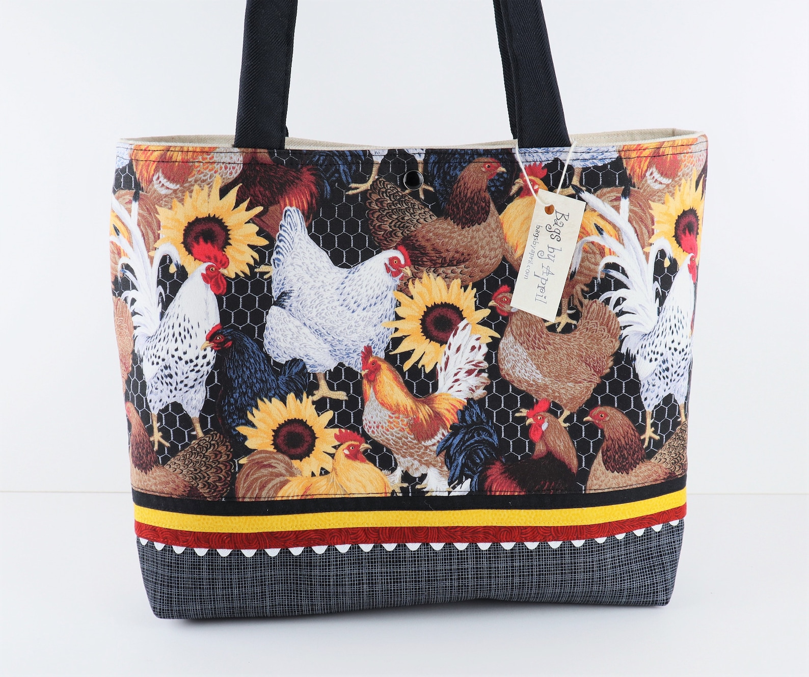 Roosters Hens and Sunflowers Shoulder Bag Purse Chicken Bouquet Tote - Etsy