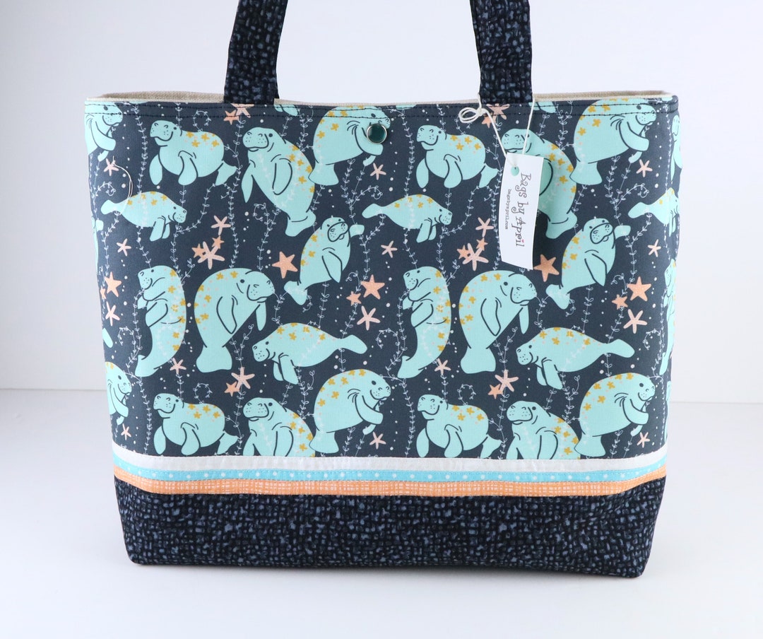 Manatee Shoulder Bag Purse Boho Art Tote Bag - Etsy