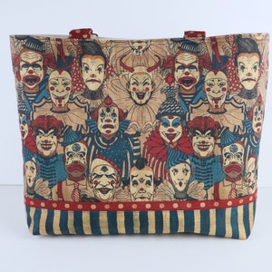 Creepy Circus Clowns Shoulder Bag Purse Scary Monsters Handbag Tote ...