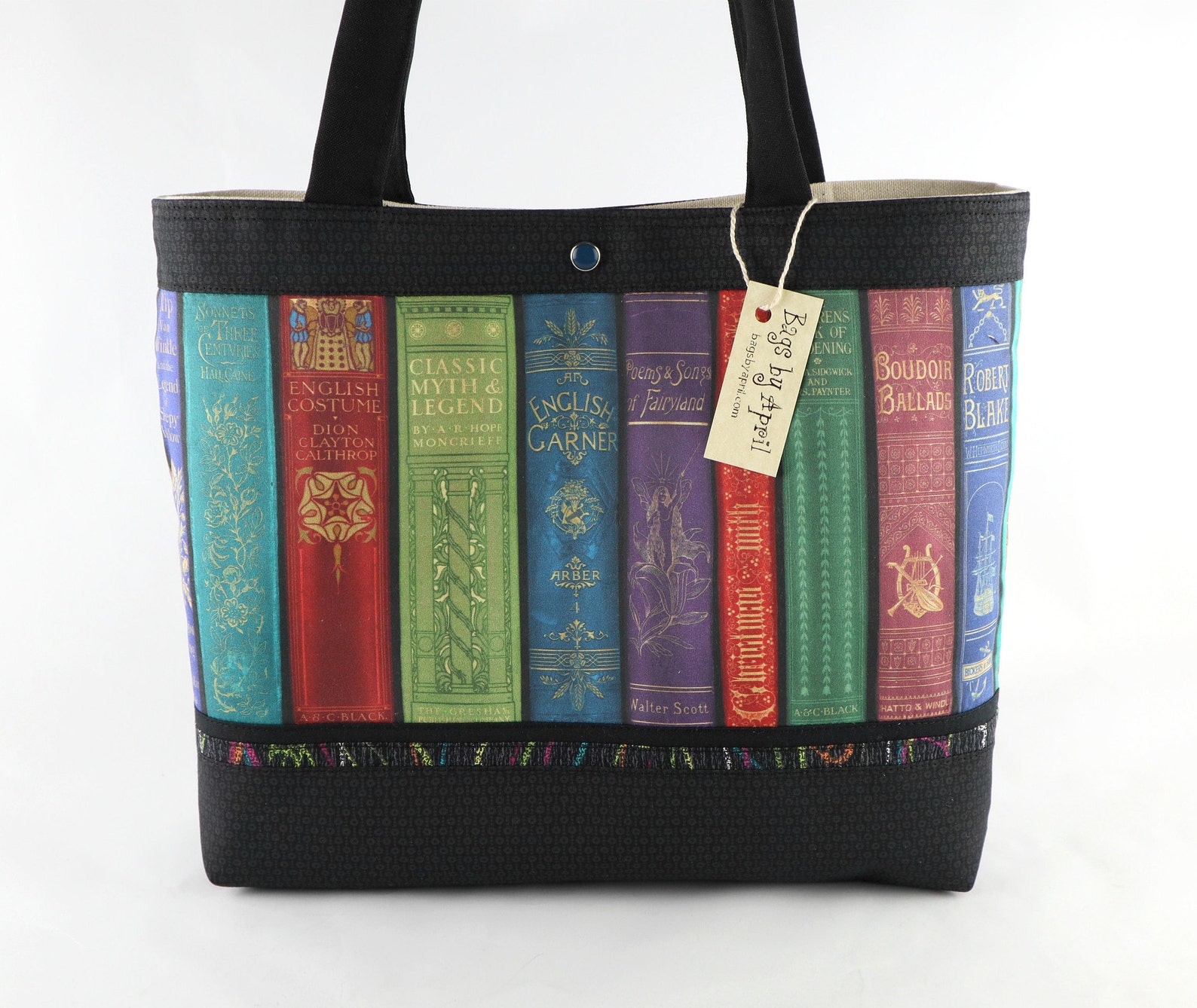 Vintage Library Shoulder Bag Purse Book Shelf Tote Librarian - Etsy
