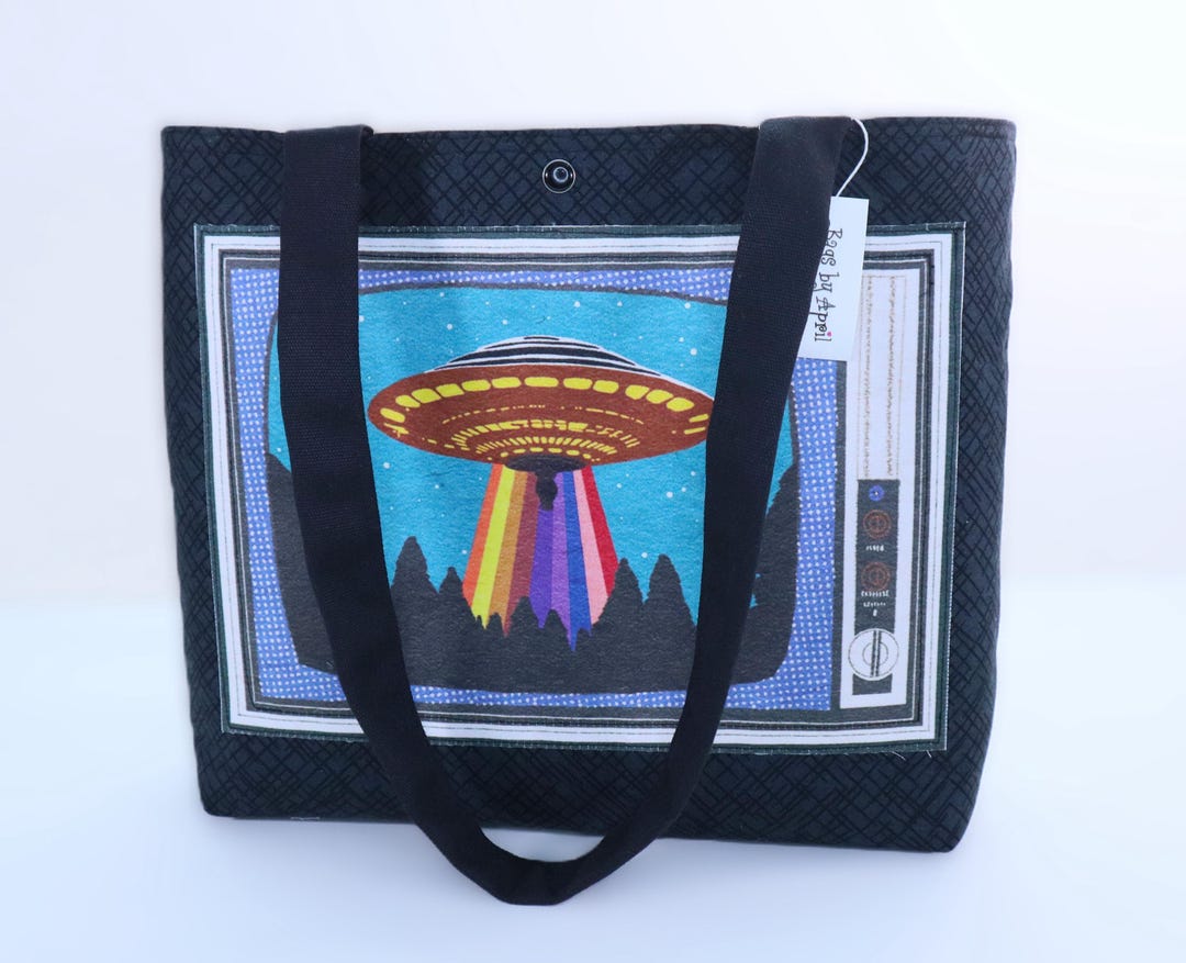 Alien UFO Abduction Shoulder Bag Purse Space Aliens Handbag Tote - Etsy