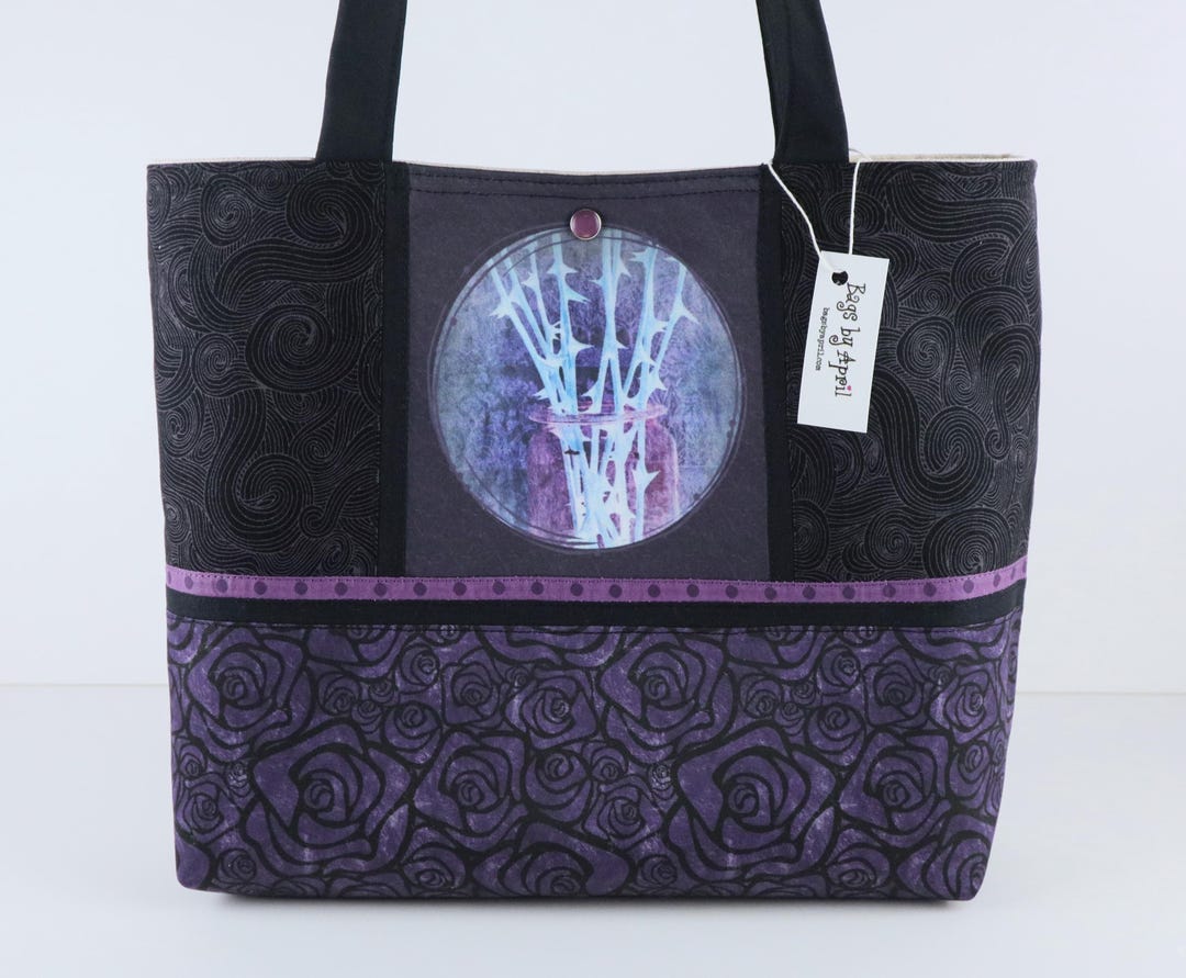 Gothic Thorns and Roses Shoulder Bag Purse Witchy Handbag Goth Tote - Etsy