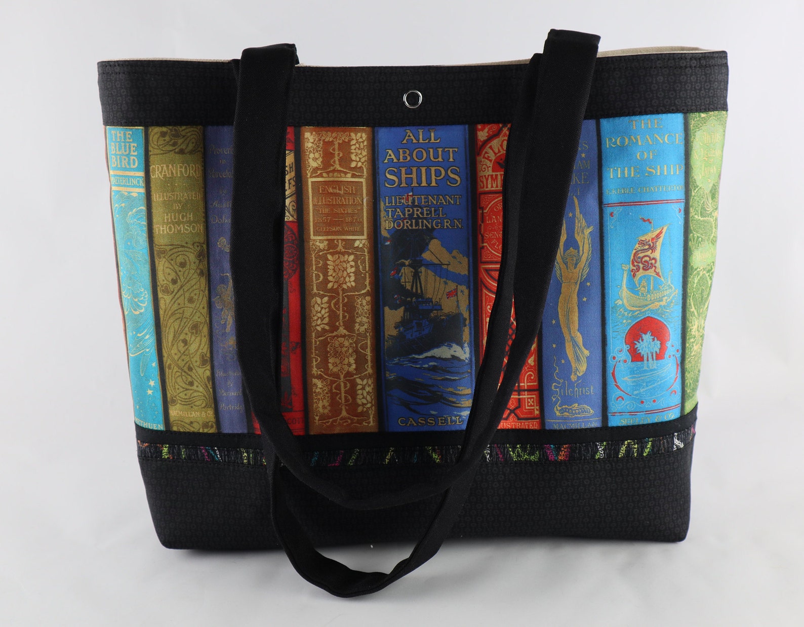 Vintage Library Shoulder Bag Purse Book Shelf Tote Librarian - Etsy