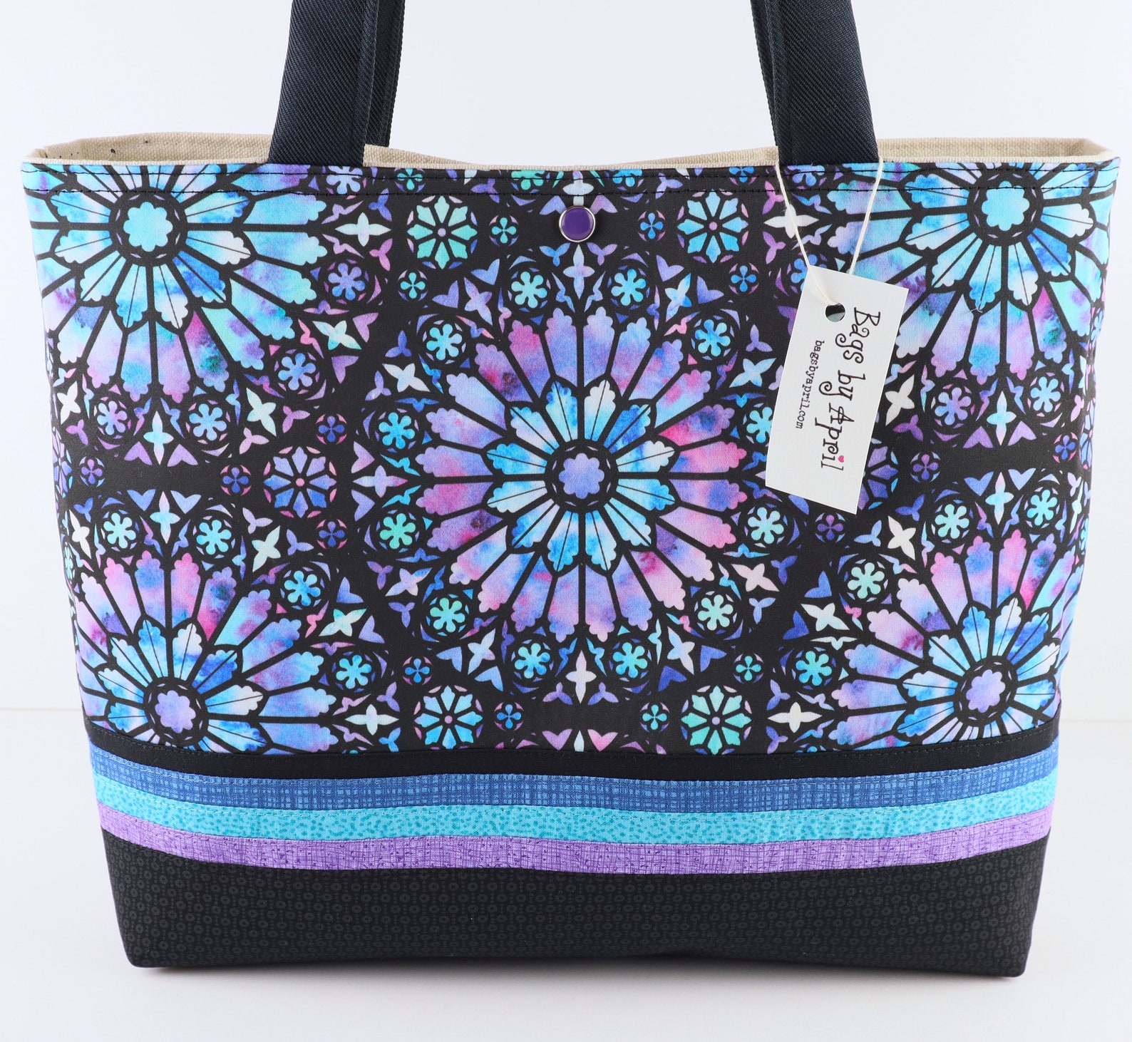Stained Glass Window Shoulder Bag Mosaic Handbag Mandala Purse Boho ...