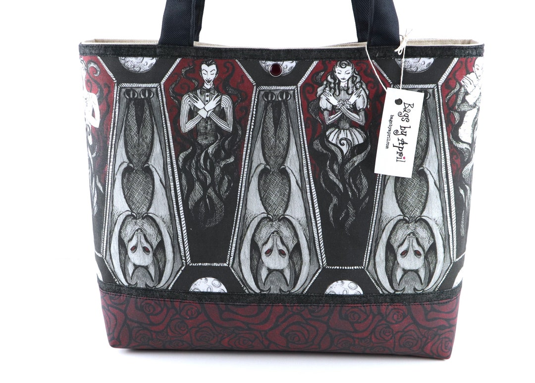 Gothic Vampires Shoulder Bag Purse Vampire Bats Handbag Victorian Goth ...