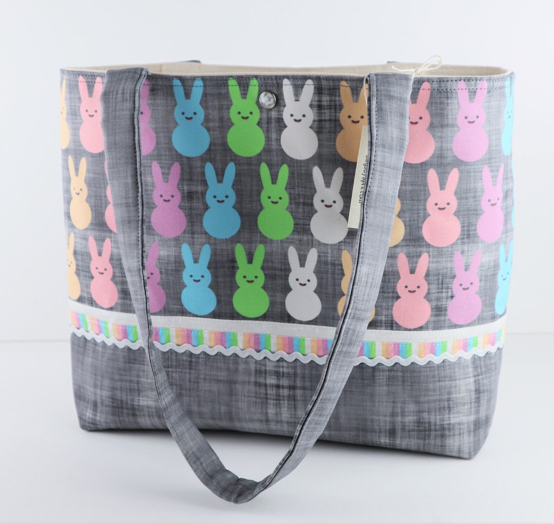 Easter Bunny Shoulder Bag Purse Spring Bunnies Tote - Etsy