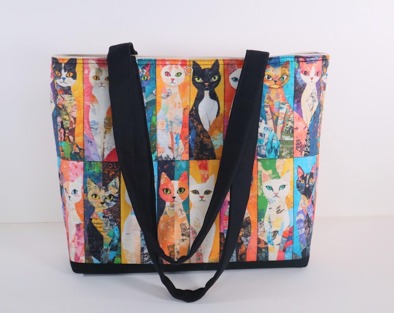 Calico Kitty Collage Shoulder Bag Purse Handbag Cat Lover Tote - Etsy