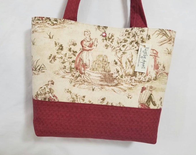 Wine Country Toile Purse Tote Bags by April - Etsy