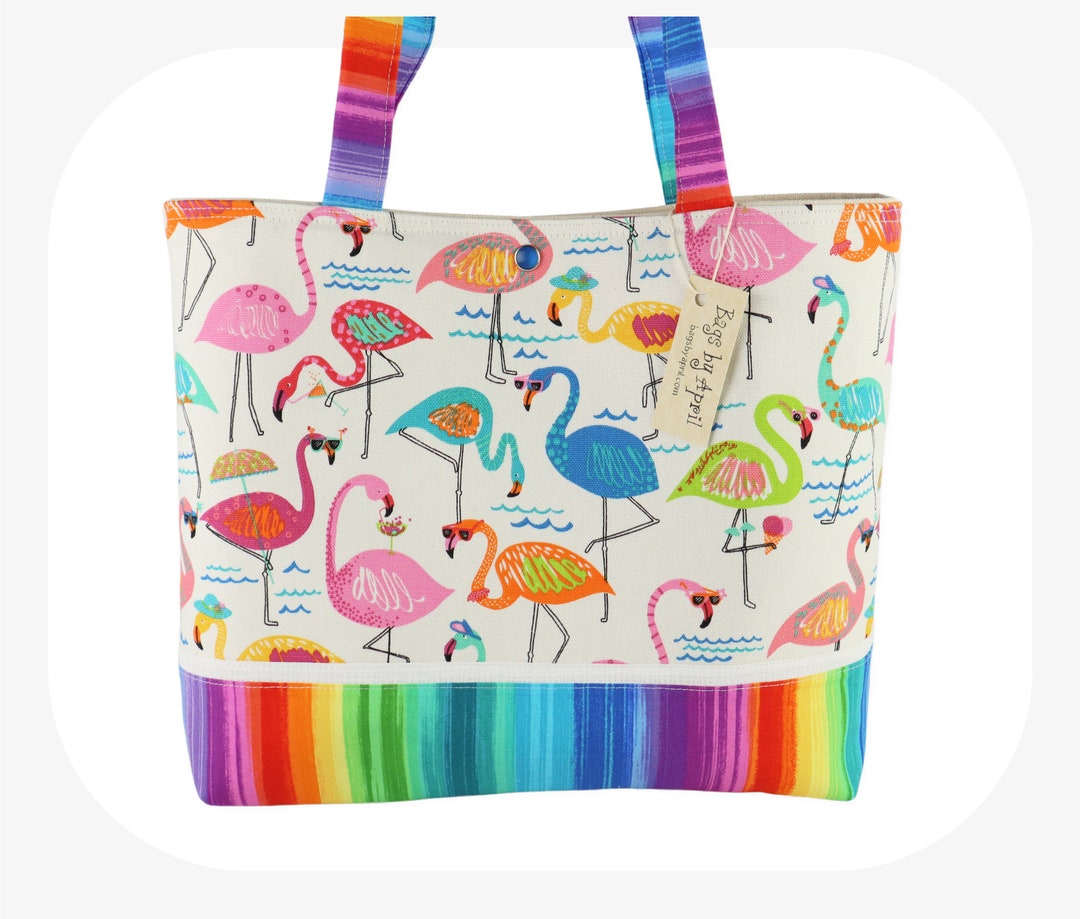 Tropical Flamingos Shoulder Bag Purse Island Vacation Handbag Tote - Etsy