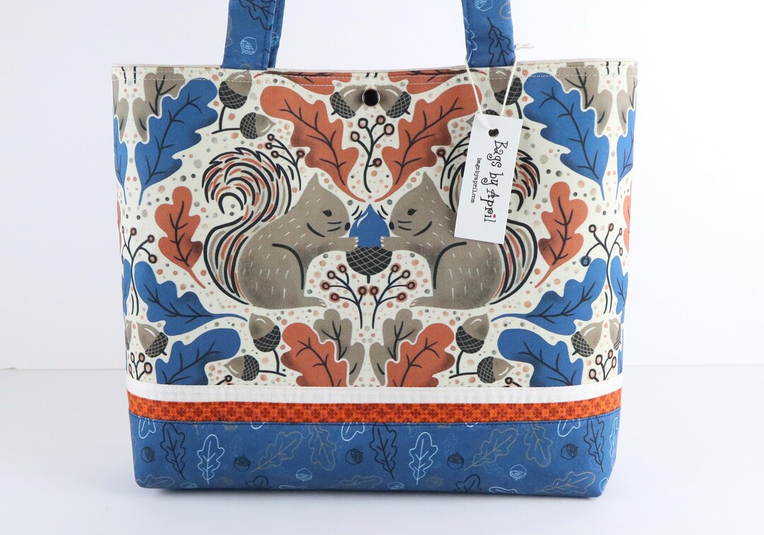 Joyful Squirrels Shoulder Bag Purse Autumn Harvest Tote Fall Leaves Bag ...