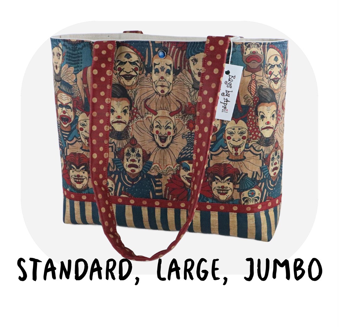 Circus Clowns Shoulder Bag Purse Jumbo, Large, Standard Size Options - Etsy