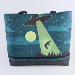 Alien UFO Abduction Shoulder Bag Purse Space Aliens Handbag Tote - Etsy