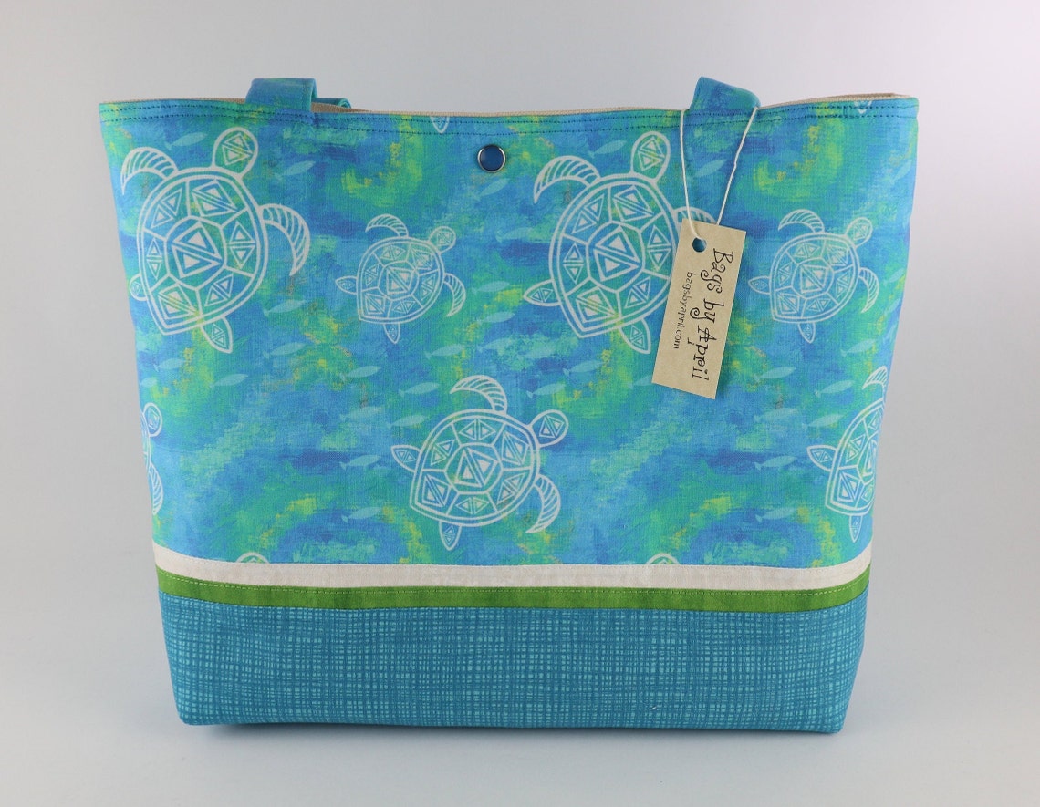 Sea Turtle Shoulder Bag Purse Ocean Handbag Nautical Tote | Etsy