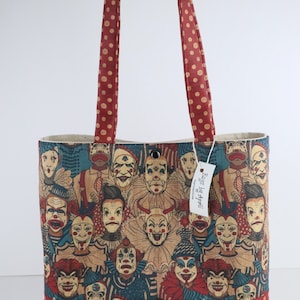 Creepy Circus Clowns Shoulder Bag Purse Scary Monsters Handbag Tote ...