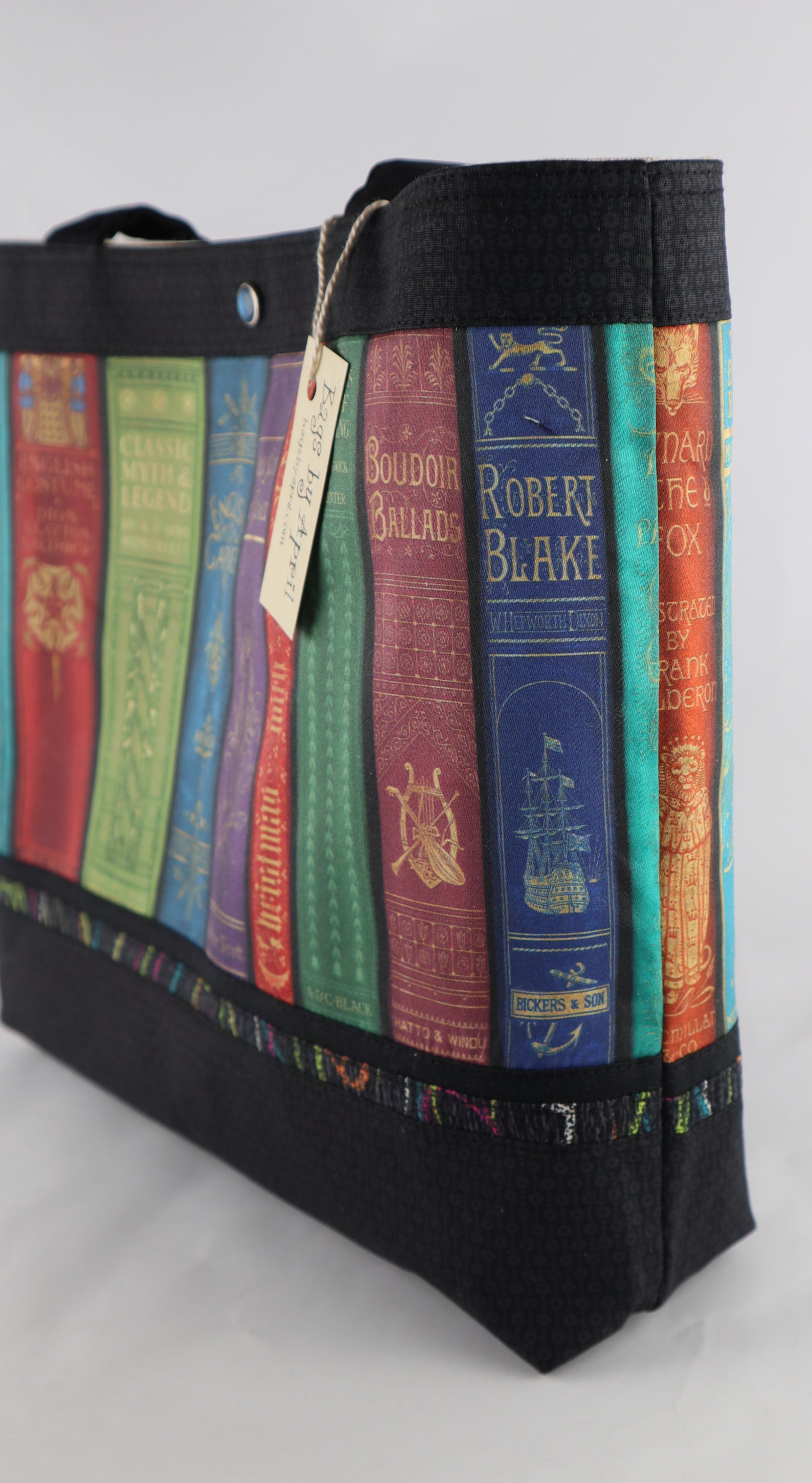Vintage Library Shoulder Bag Purse Book Shelf Tote Librarian - Etsy